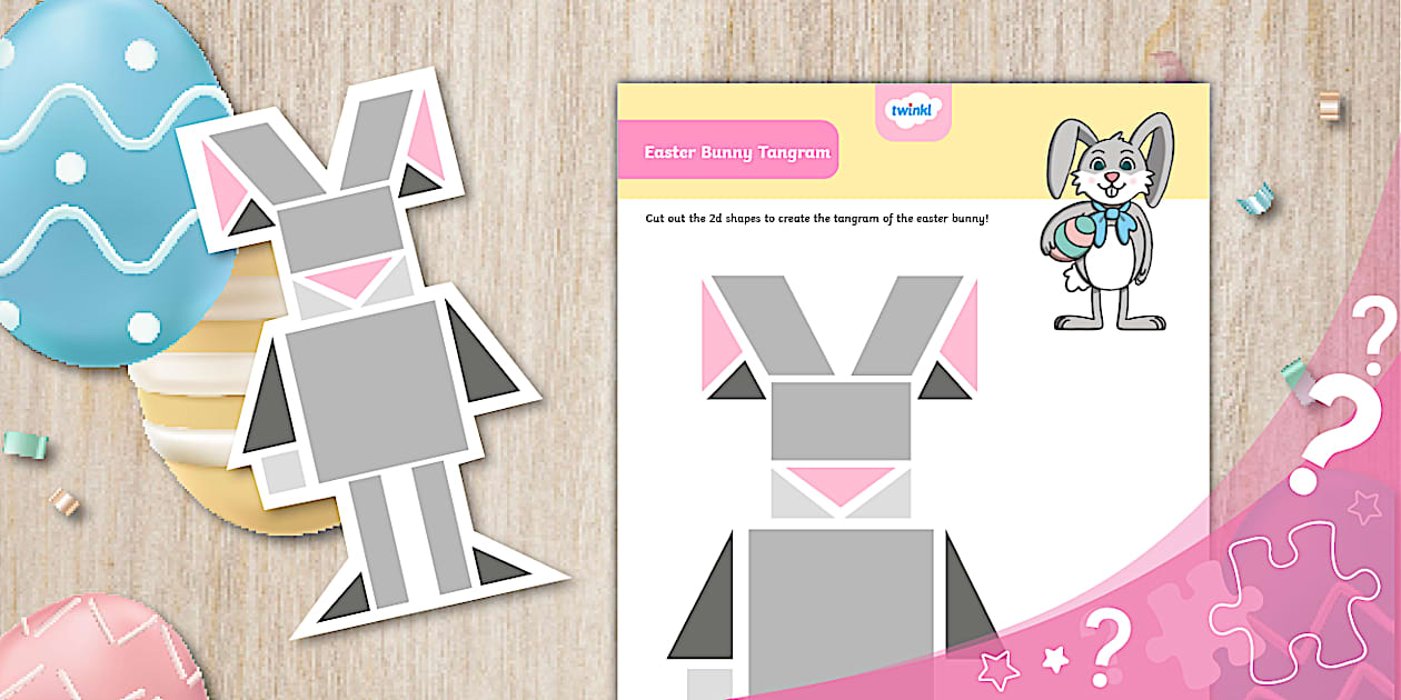 Easter Bunny Shape Puzzle - Twinkl - Puzzled - Kids Puzzles