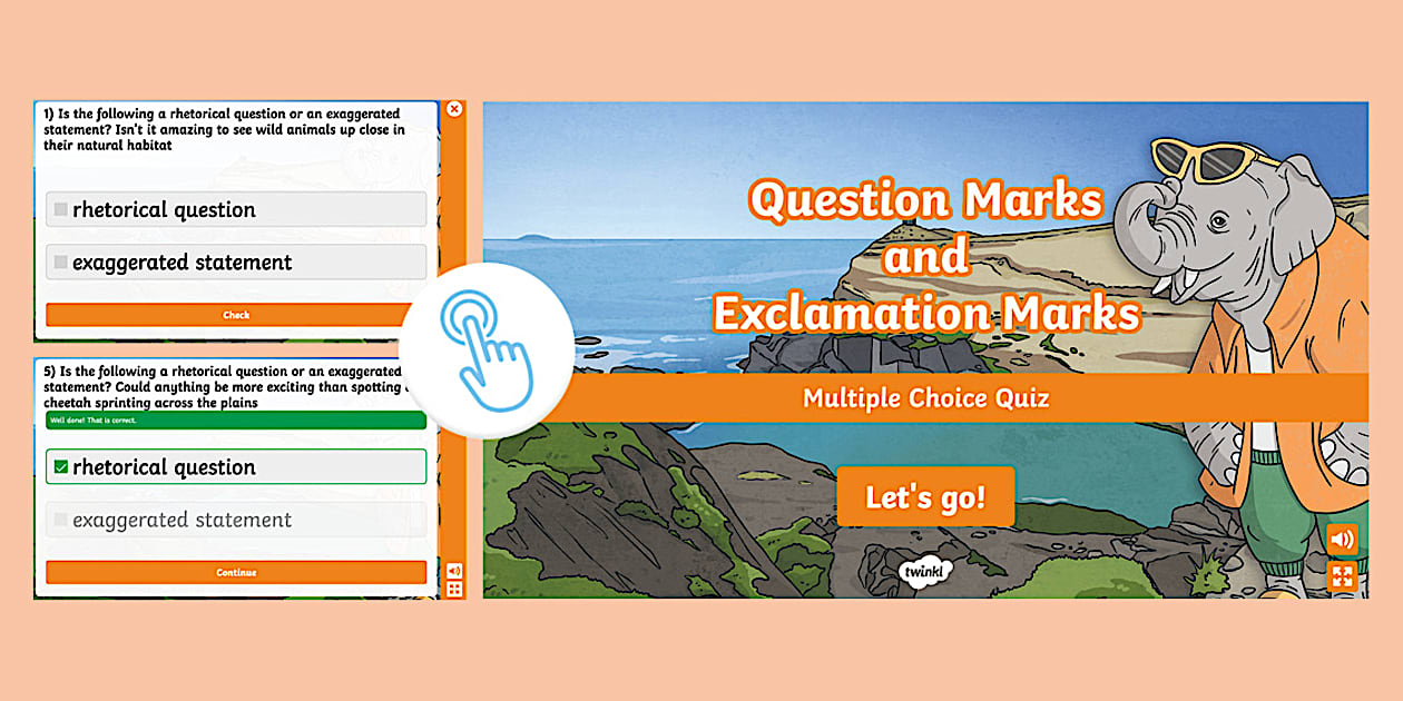 Question Marks Exclamation Marks KS2 English Quiz - Twinkl