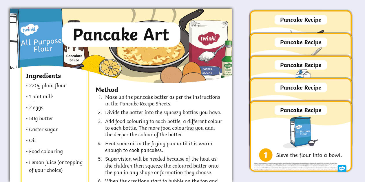 Pancake Art Recipe - Primary Resources