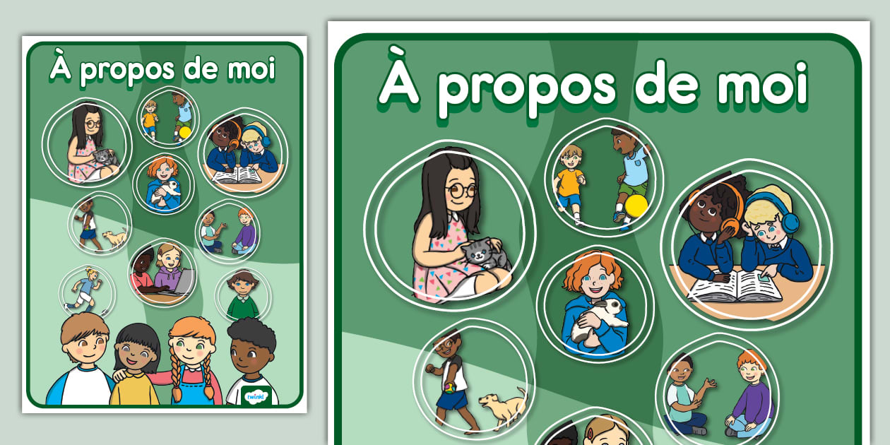 Affiche : À propos de moi - Twinkl Affiche