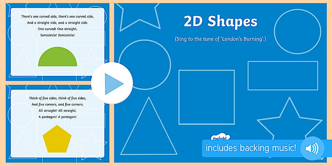 2D Shapes Song PowerPoint - Twinkl