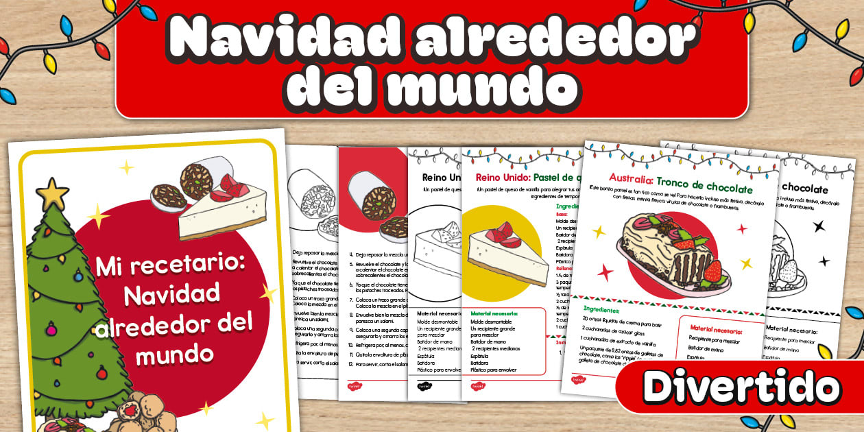 Recetario sin horno: Navidad alrededor del mundo