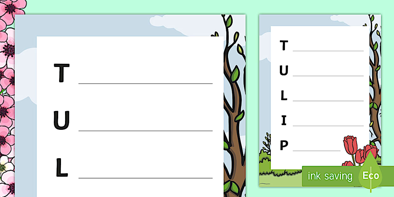 Tulip Plant Acrostic Poem | Twinkl Teacher-Made Resources