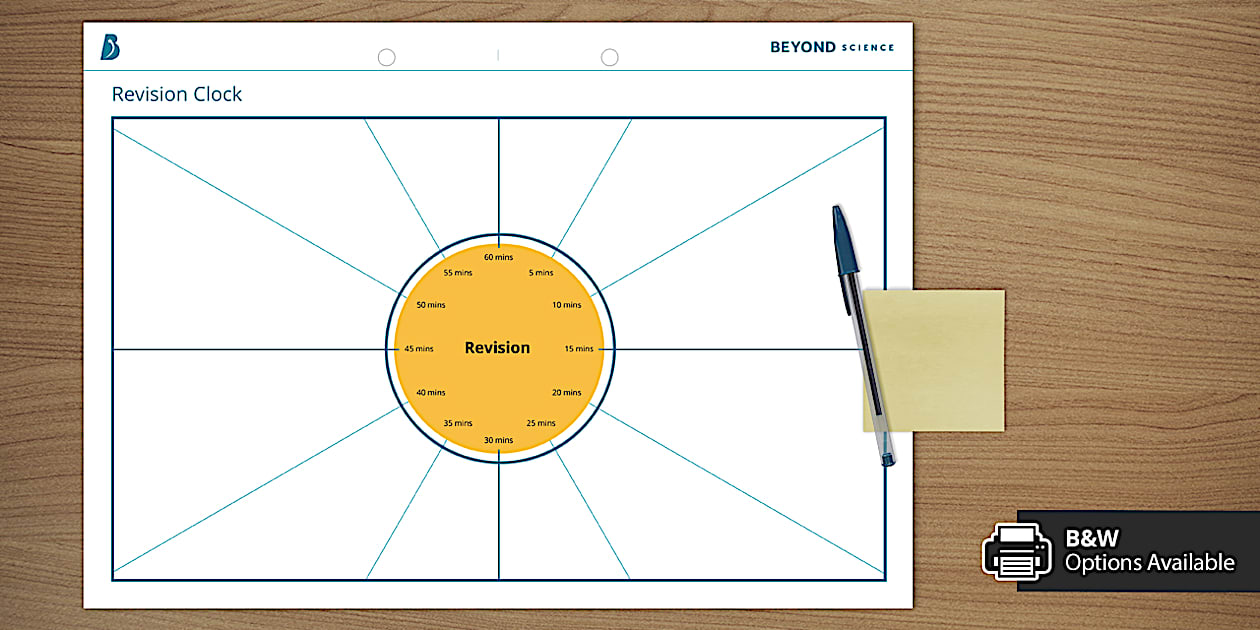 Revision Clock Sheet | GCSE Revision | Beyond Secondary