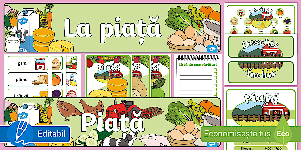 Joc de rol La piață | Pachet cu resurse Twinkl România