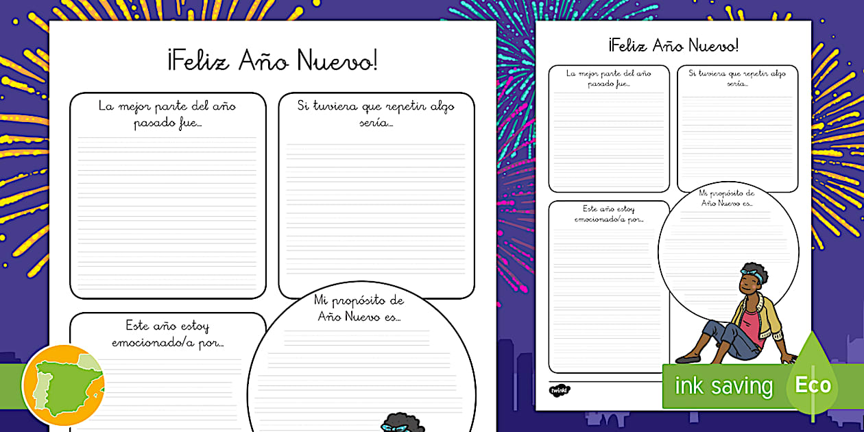 Pautas: Propósitos de Año Nuevo Pautas (teacher made)