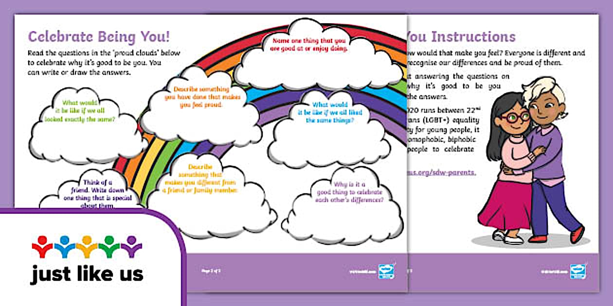 FREE! - Celebrate Being You - Understanding Sexuality Worksheet