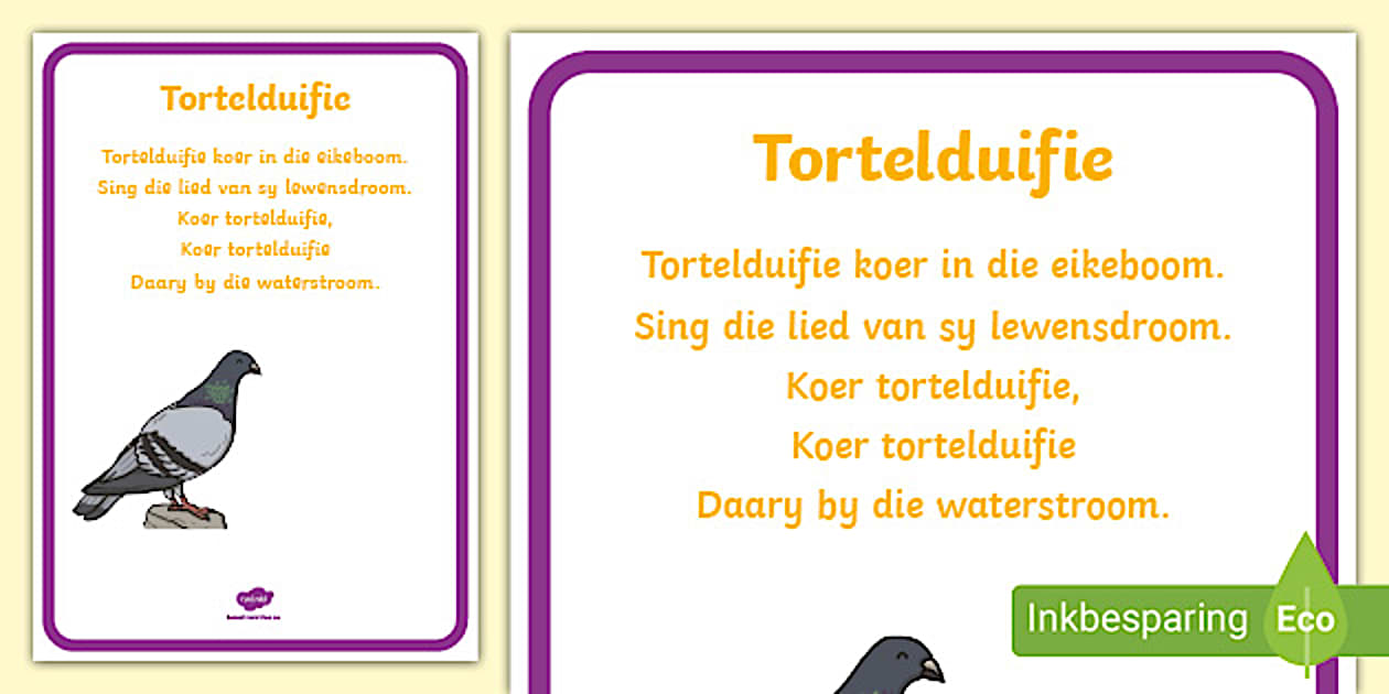 Tortelduifie Rympie Plakkaat - Twinkl