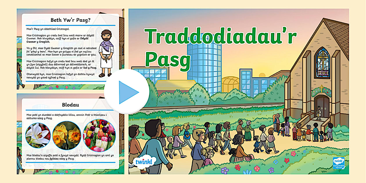 Dyddiadur y Pasg: Pŵerbwynt Traddodiadau'r Pasg