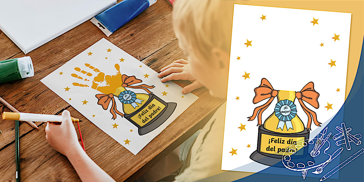 Póster: Trofeo del día del padre - Twinkl Art Gallery