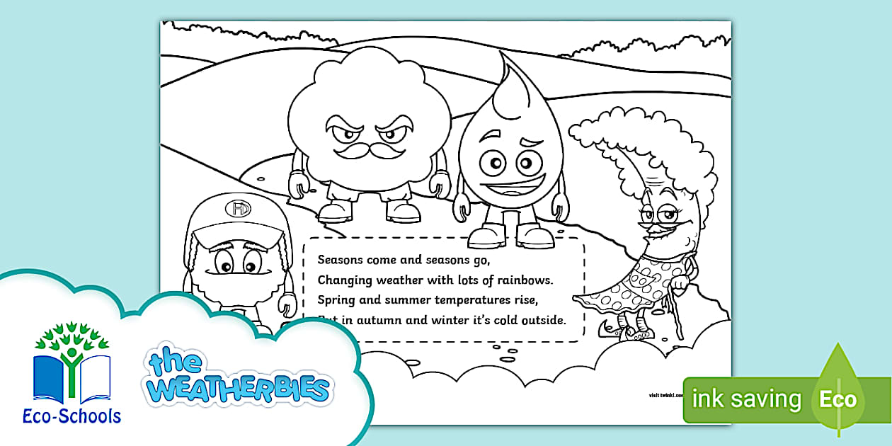 The Weatherbies Seasons Come and Seasons Go Song Colouring Page