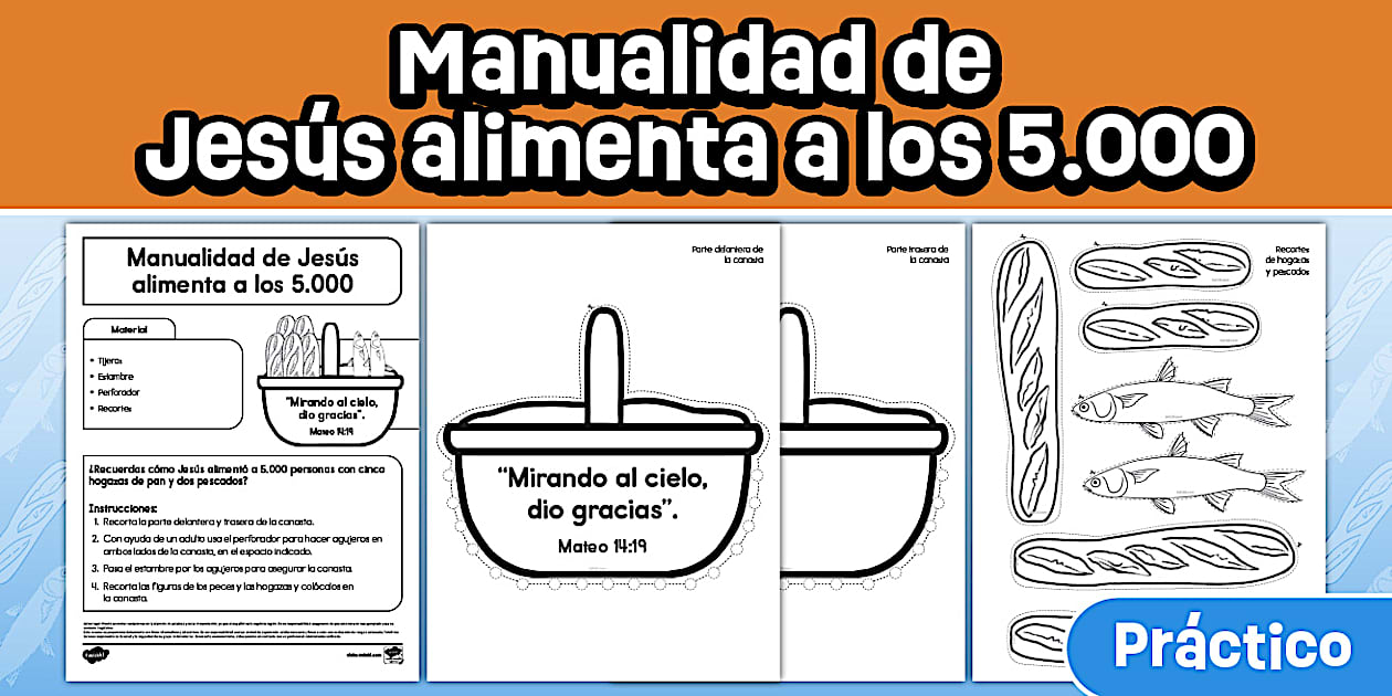 Manualidad de Jesús alimenta a los 5.000