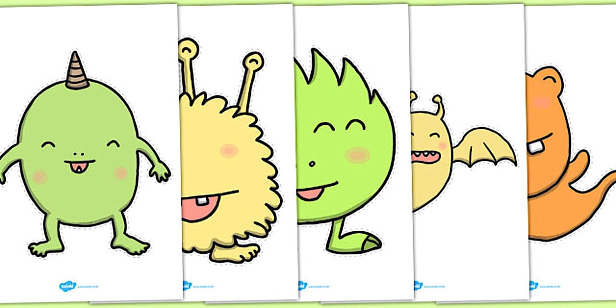 Cute Germ Cut Outs (teacher made) - Twinkl