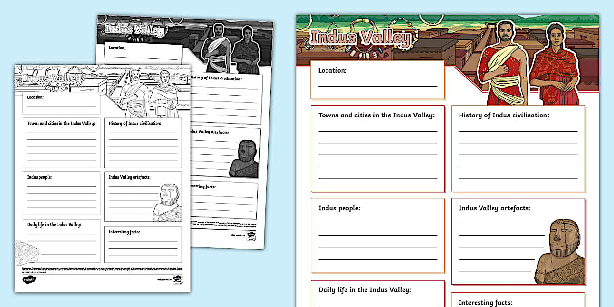 Indus Valley Fact File Template (teacher made) - Twinkl