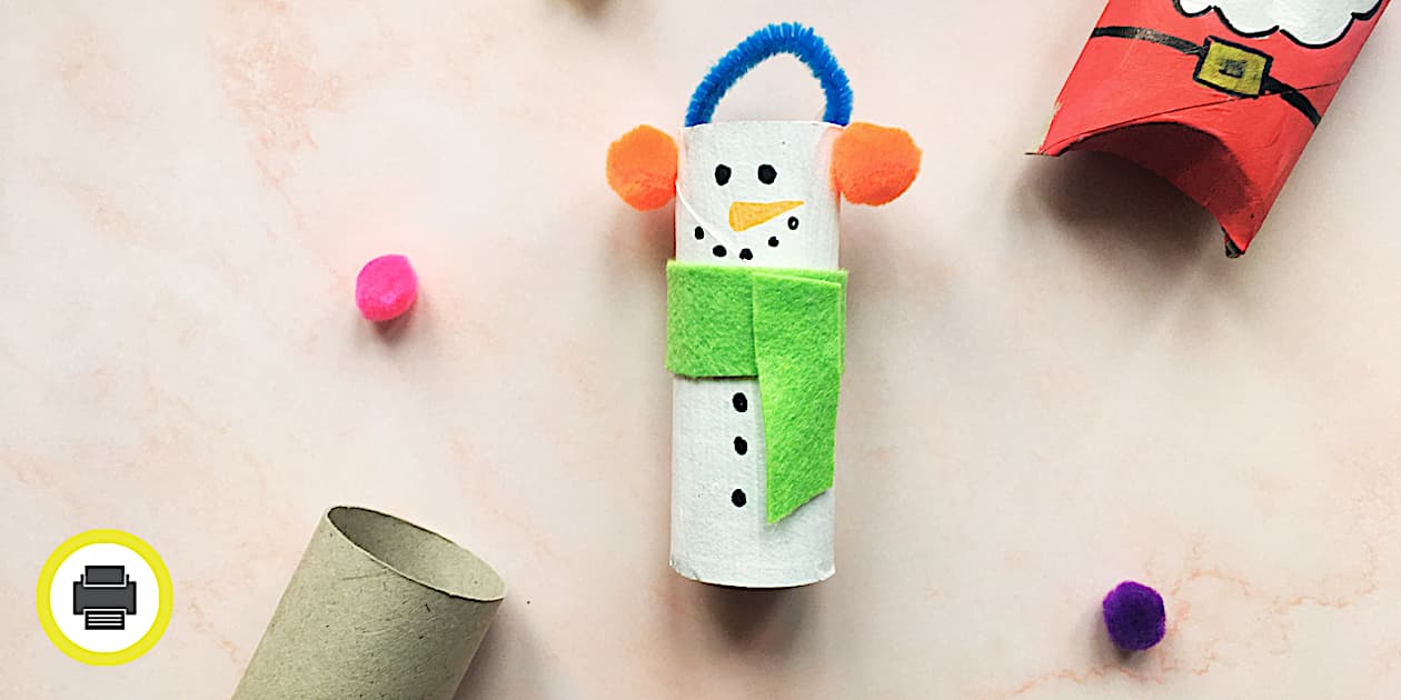 Toilet Roll Snowman Craft Instructions (teacher made)