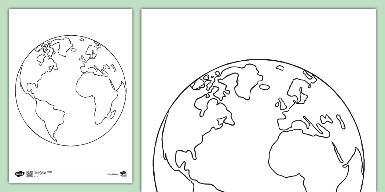 World Earth Colouring | Colouring Sheets (teacher made)