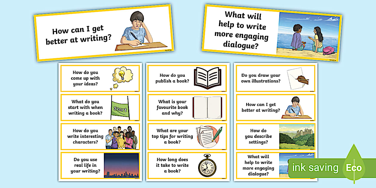 Author Question Cards (teacher made) - Twinkl