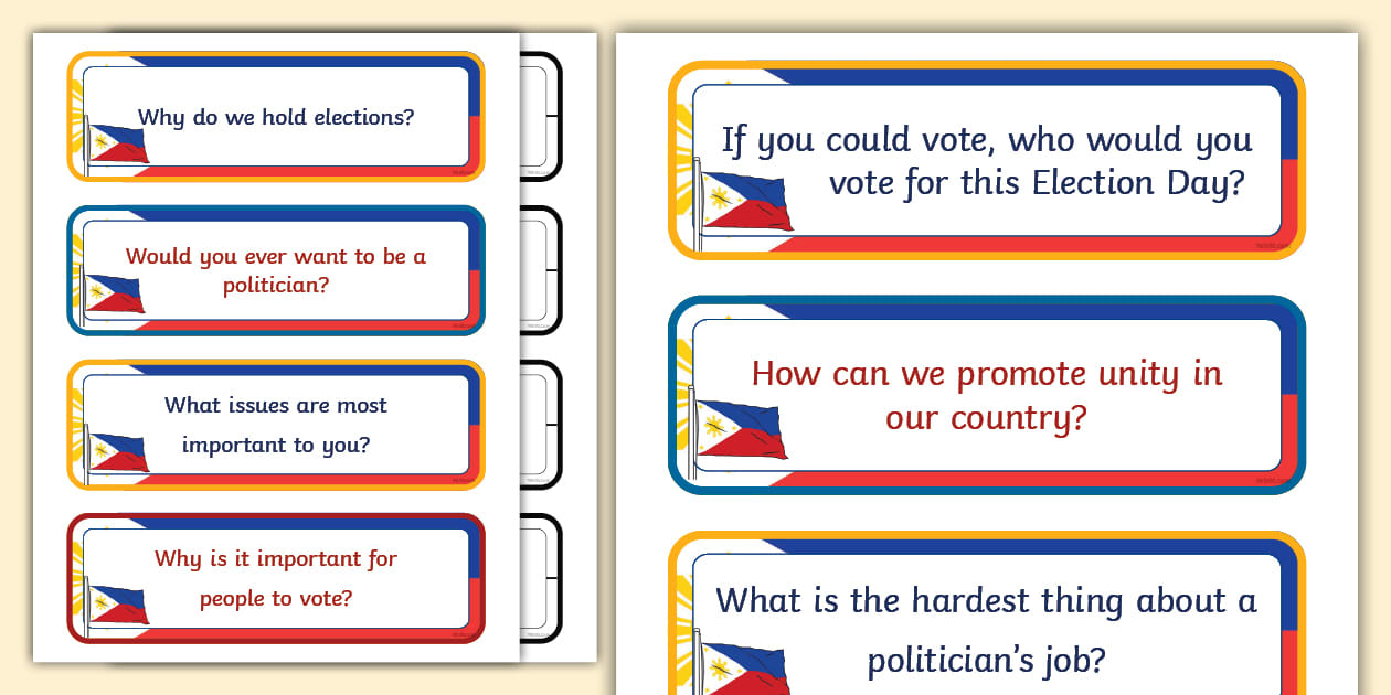Philippine Election Day Writing Prompts - Twinkl