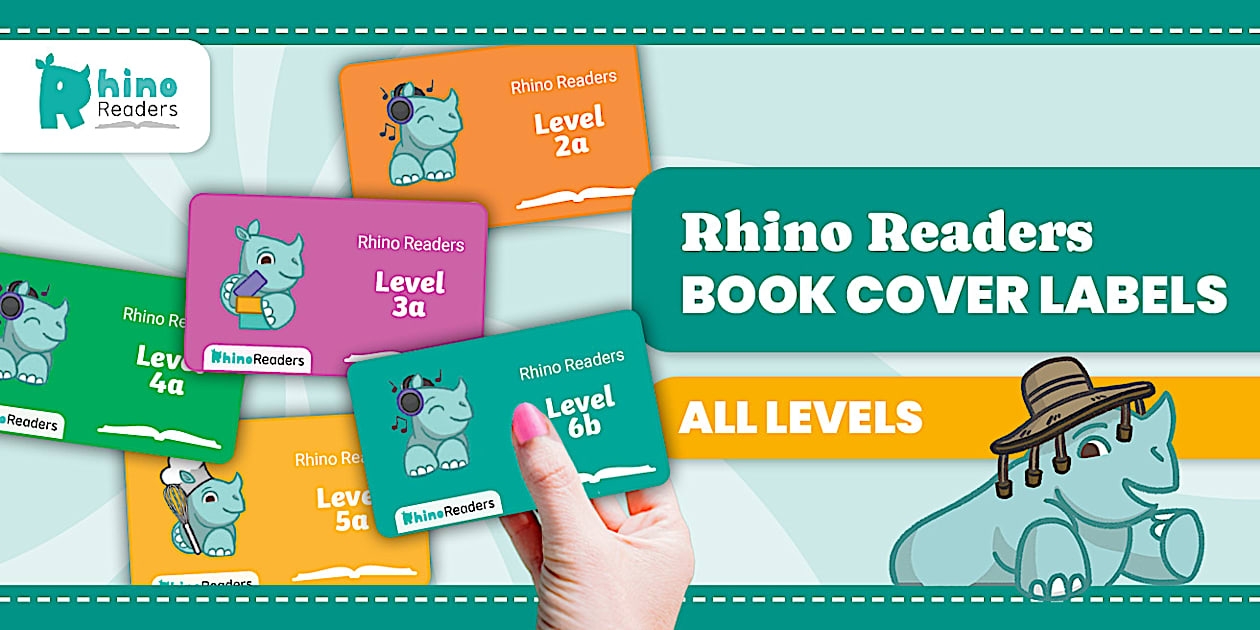 Rhino Readers Book Cover Labels- All Levels