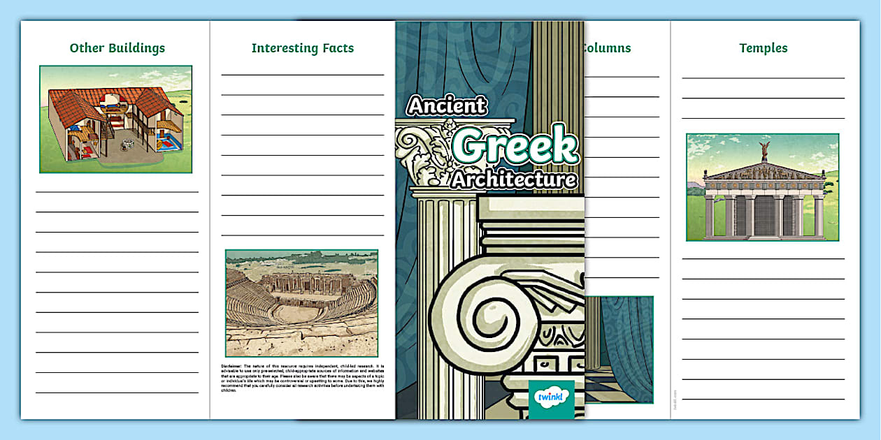 Ancient Greek Architecture Leaflet Template (Teacher-Made)