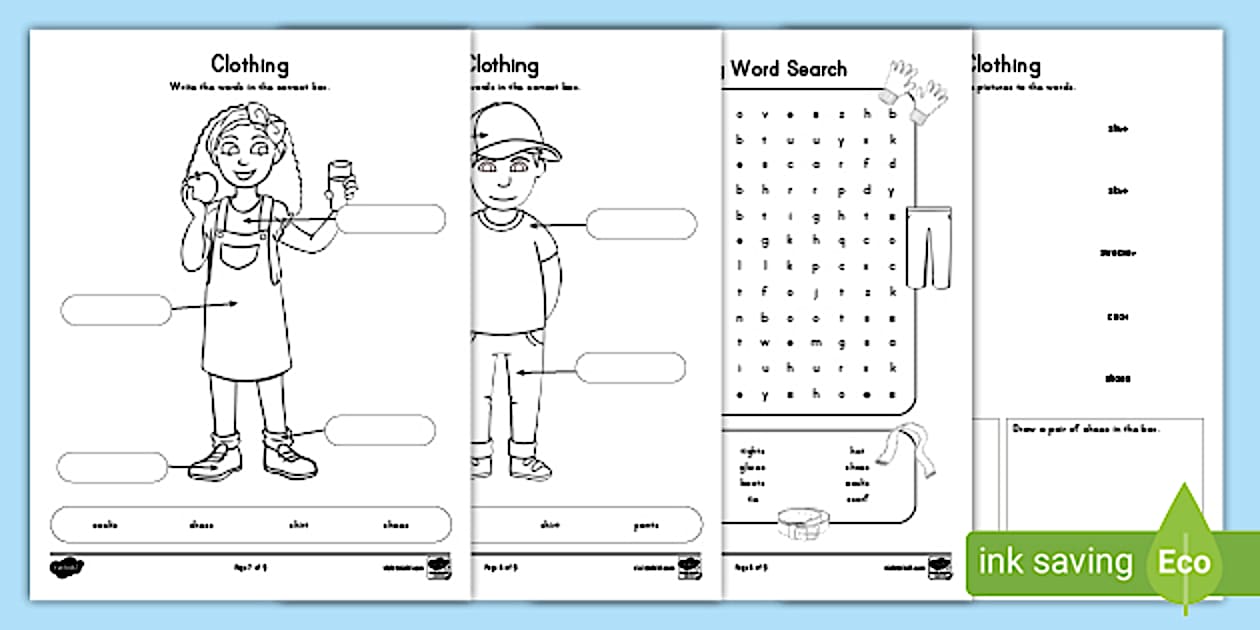 Clothes and Getting Dressed Activities - Teaching Resource