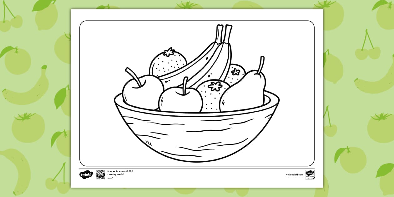 Free Printable Fruit Colouring Page | Colouring Sheets