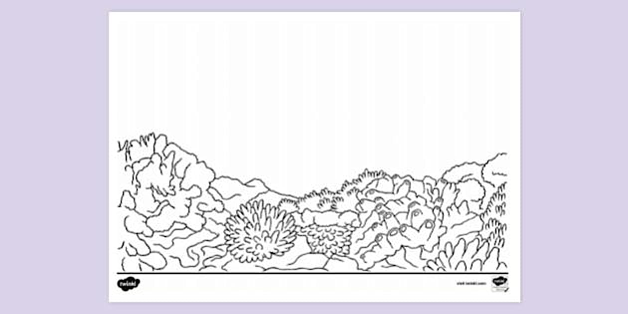 Ocean Scene Colouring Page | Colouring Sheets (teacher made)