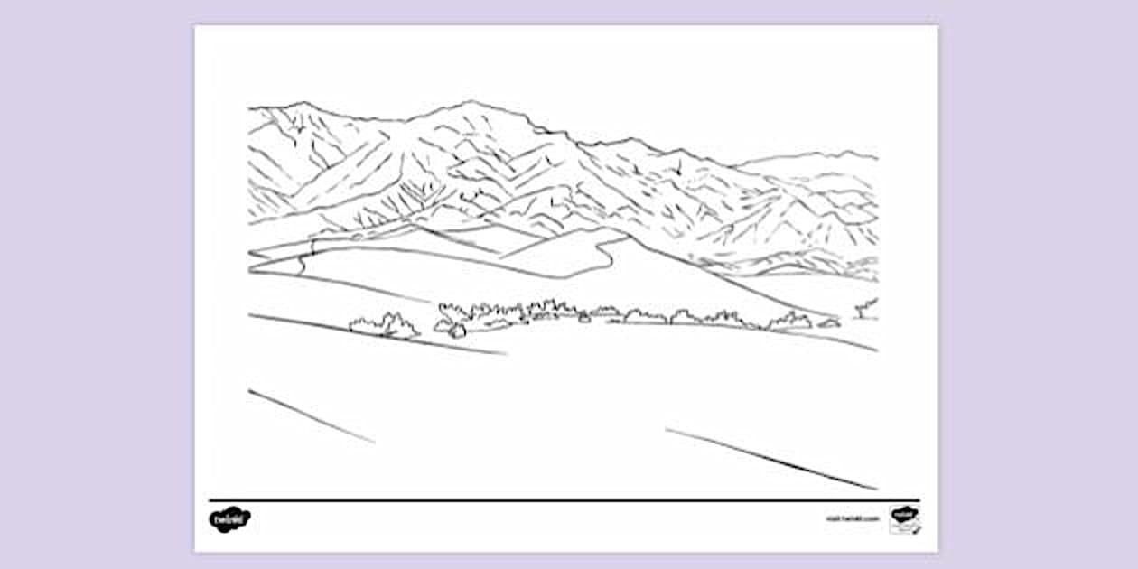 Death Valley Colouring Sheet | Colouring Sheets - Twinkl