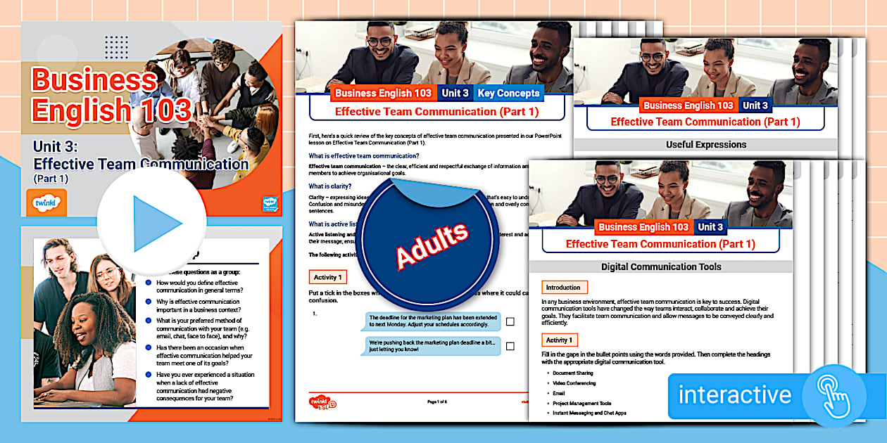 ESL Business English 103: Unit 3 (teacher made) - Twinkl