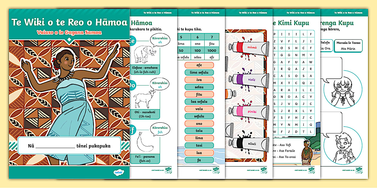 Te Wiki o te Reo o Hāmoa - He Pukapuka Mahi (teacher made)
