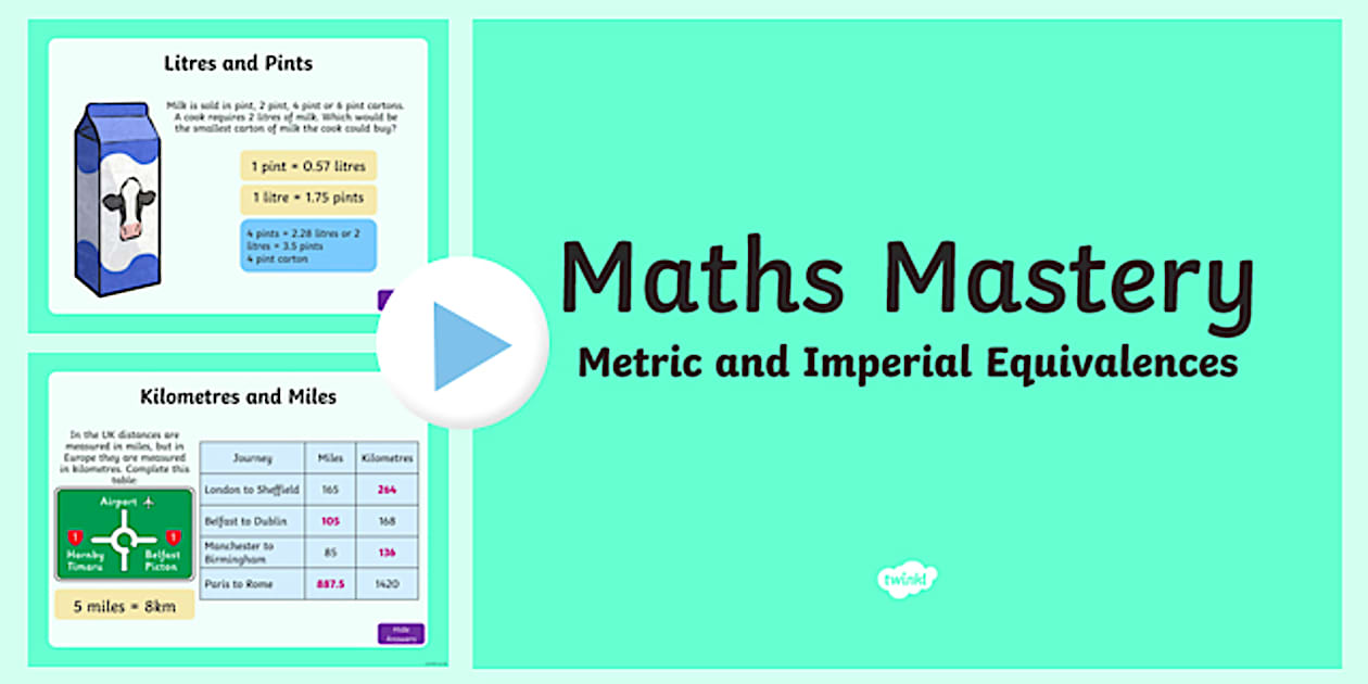 Measures – Imperial to Metric Conversion. Metric or imperial