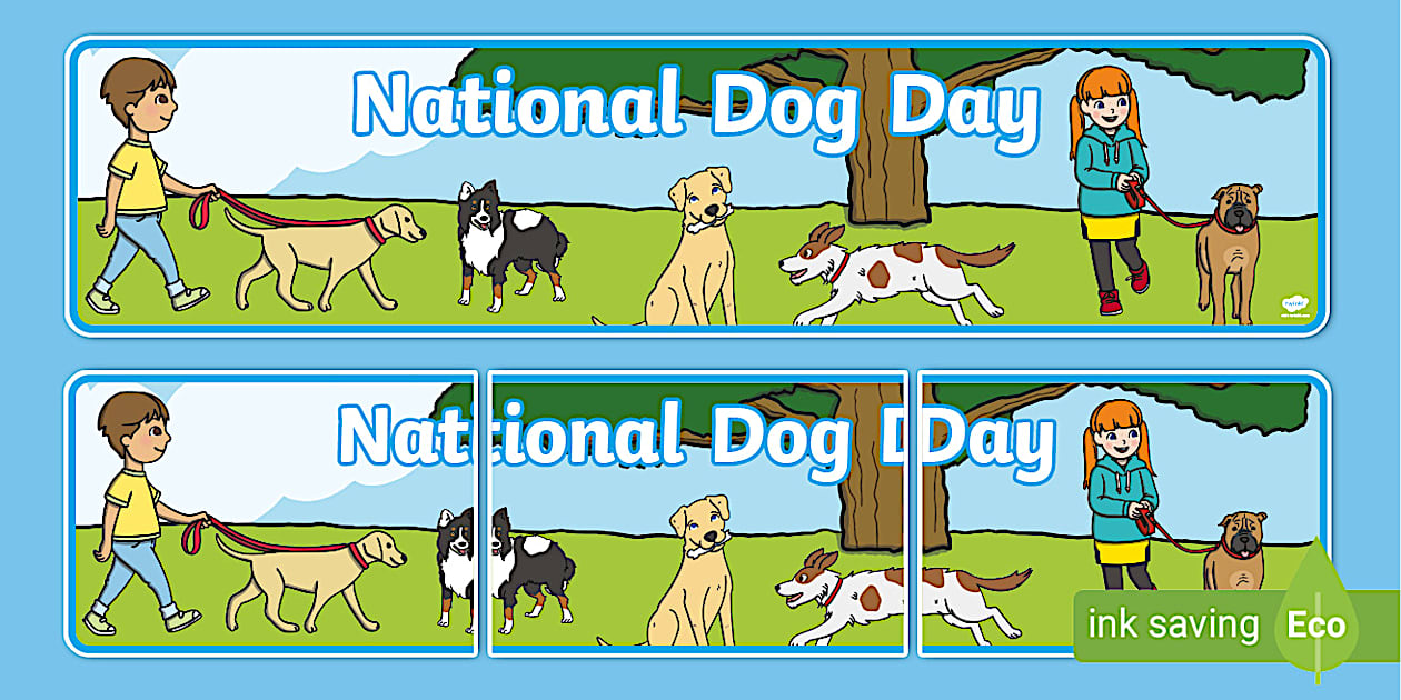National Dog Day Display Banner (l'enseignant a fait)