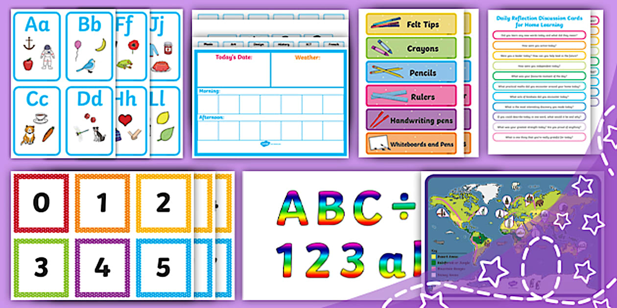 My Home Learning Area Display Pack (teacher made) - Twinkl