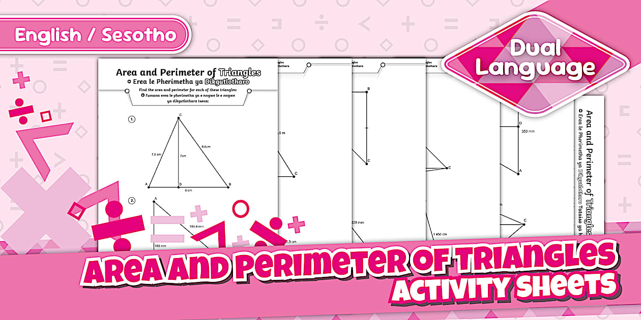 Area and Perimeter of Triangles Activity Sheet