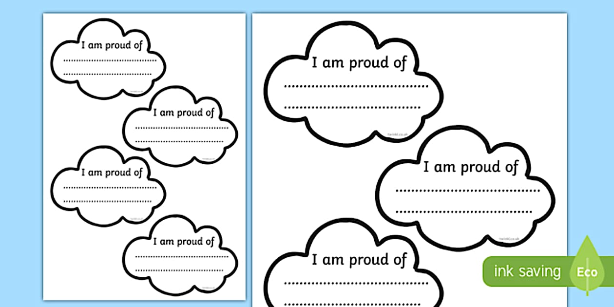 Editable Proud Cloud Display Pack Proud Cloud Template