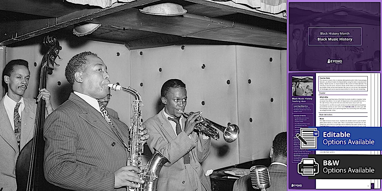Black Music History Lesson Pack | Black History Month