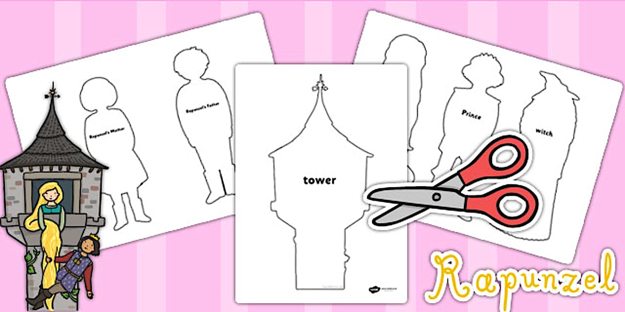 Rapunzel Shadow Puppets - Twinkl