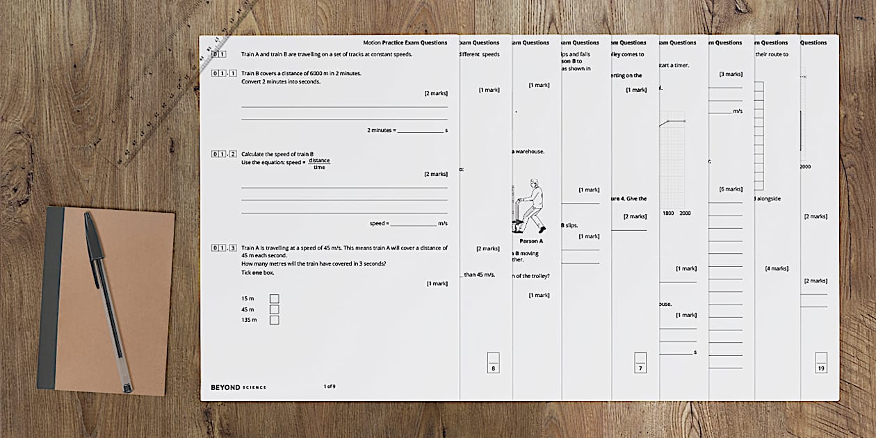 KS3 Motion Practice Exam Questions | Physics | Beyond