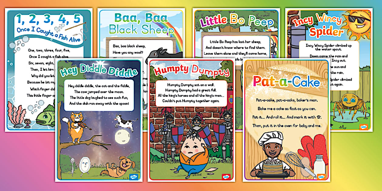 Toddlers: Nursery Rhymes Poster Pack (teacher made) - Twinkl