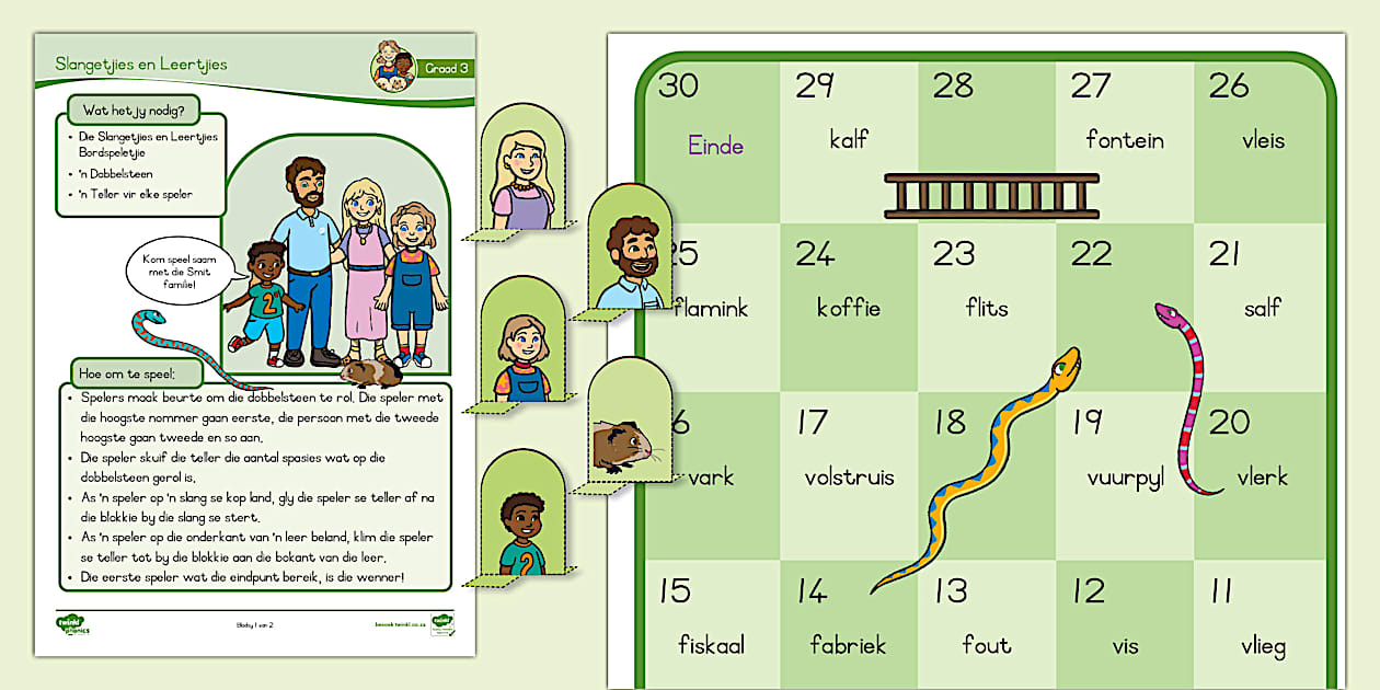 Graad 3 Klanke Woorde met v/f Drukbare Speletjie - Twinkl