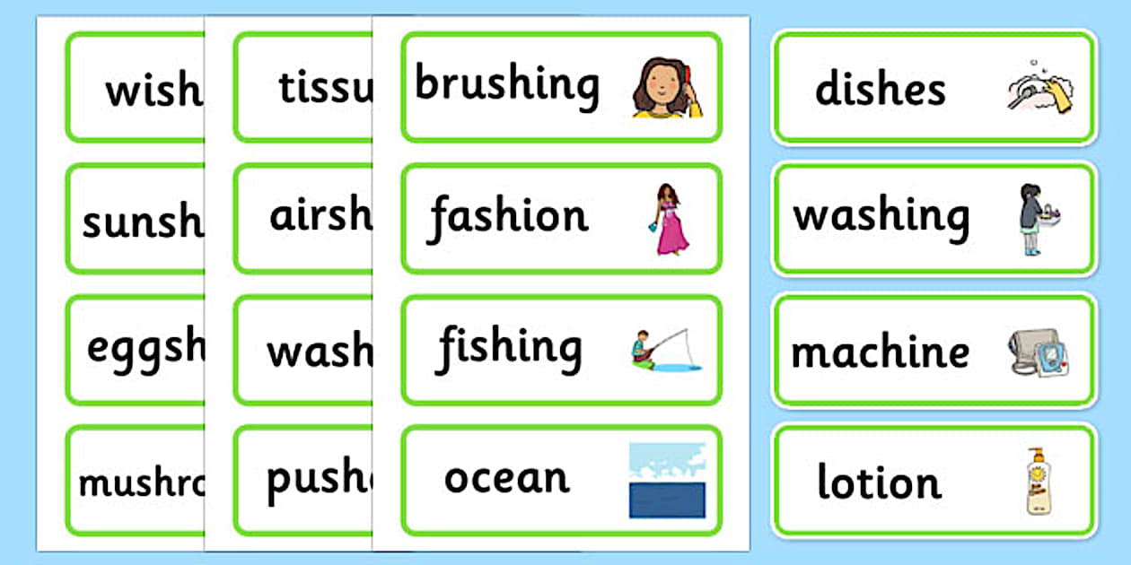 Editable Medial sh Word Cards (teacher made) - Twinkl