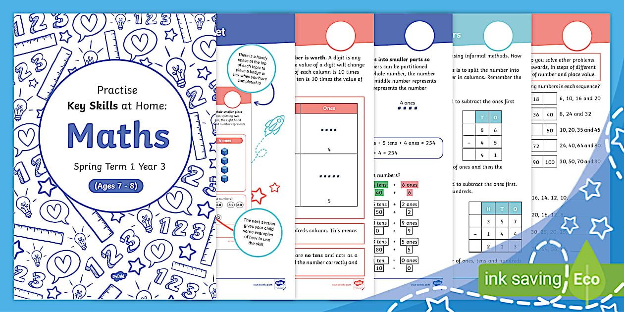 👉 Practise Key Skills at Home: Spring Term 1 Maths (Ages 7 - 8)