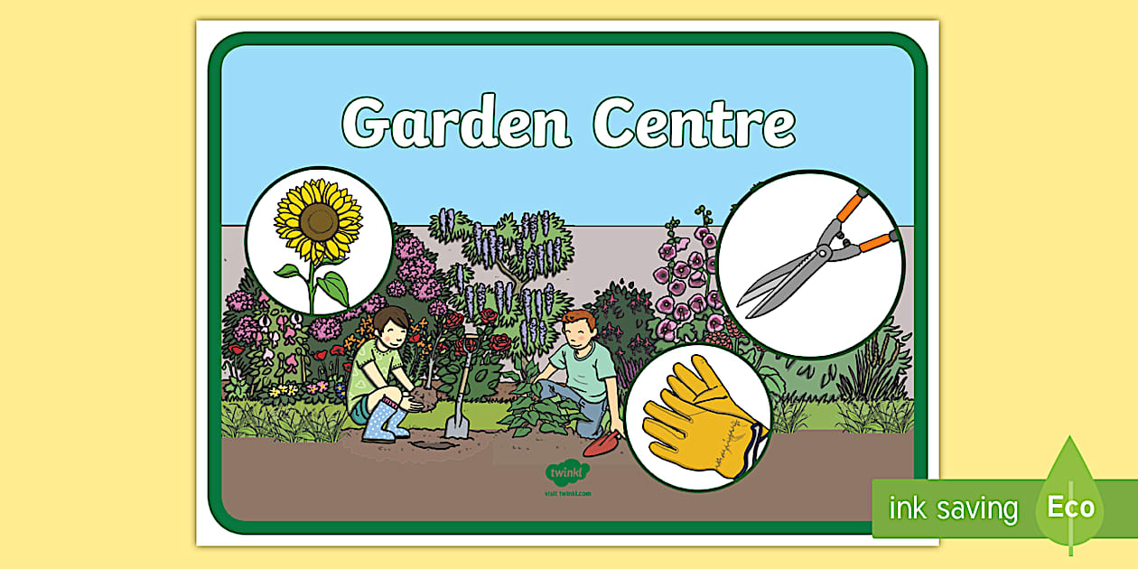 Editable Garden Centre Role Play Outdoor Learning Display Sign