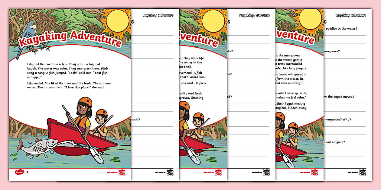 UAE Mangroves Kayaking Adventure Differentiated Reading Comprehension