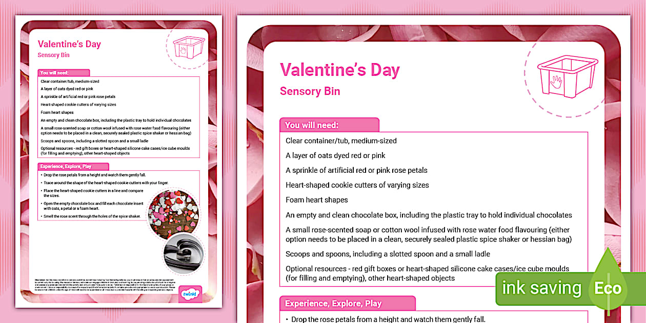 Valentine's Day Sensory Bin | Sensory Play | Twinkl