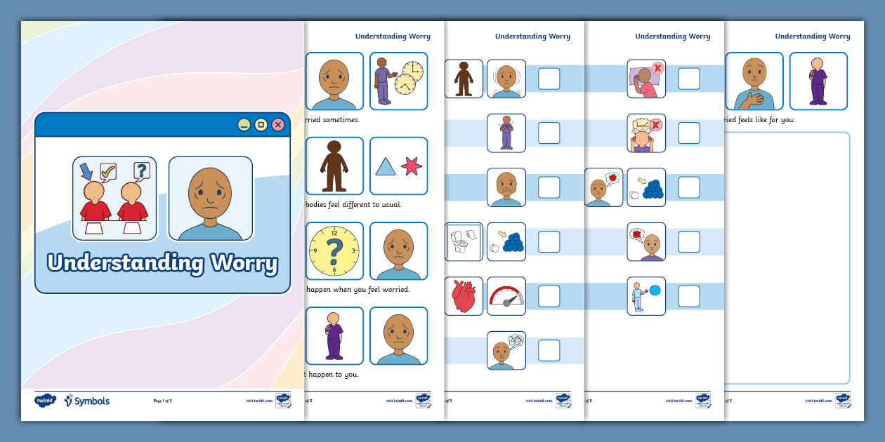Twinkl Symbols: Understanding My Emotions - Worry - Twinkl