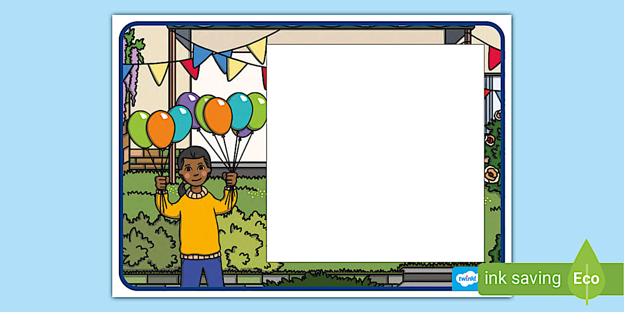 Party Photo Frame (teacher made) - Twinkl