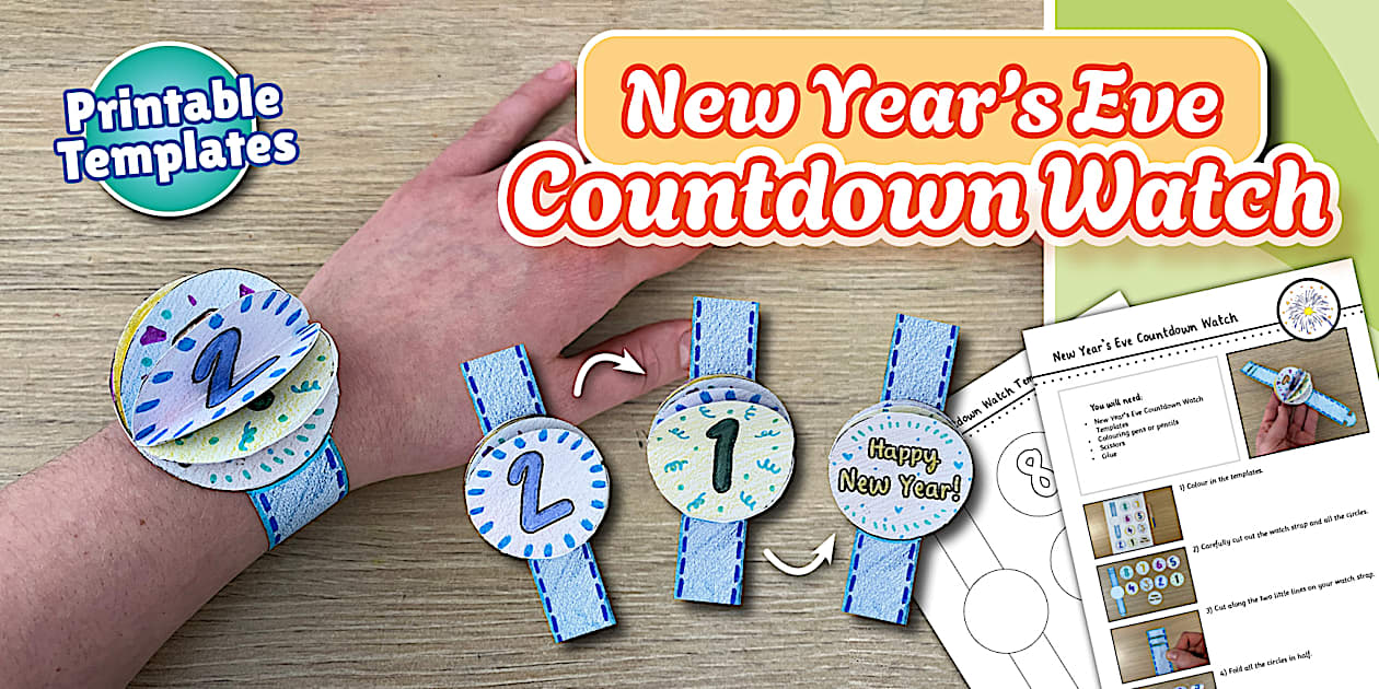 New Year's Eve Countdown Wrist Watch Craft