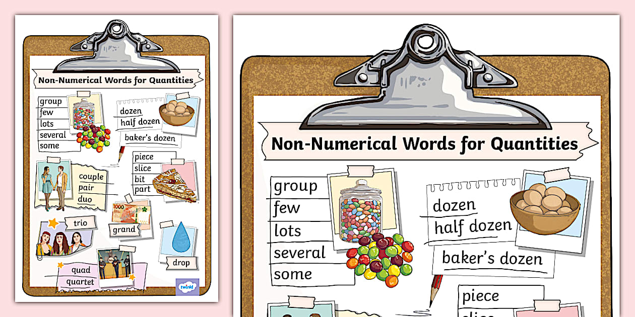👉 Non-Numerical Words for Quantities Poster - KS2 - Twinkl