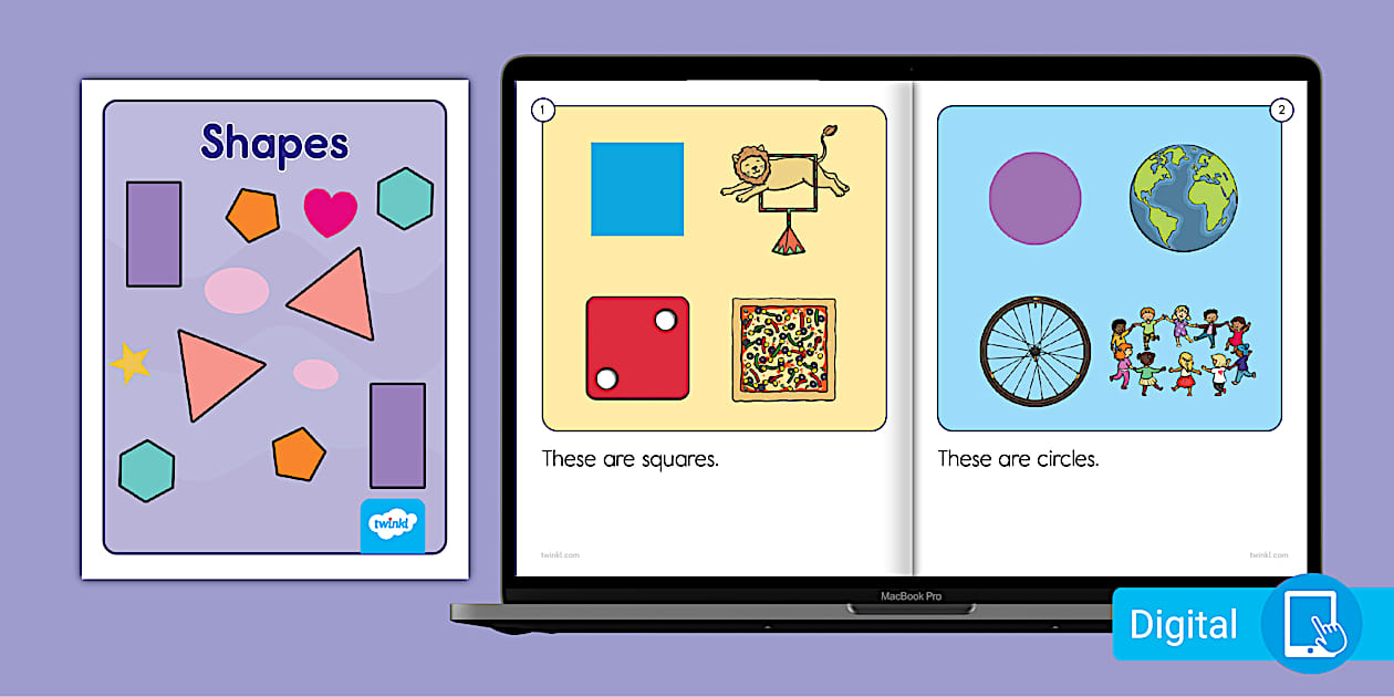 Shapes Early Emergent Reader eBook for Kids - Twinkl USA